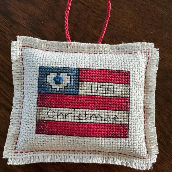 Cross Stitch Spool Christmas Ornaments, Holiday Tree Decor, Gift for ...