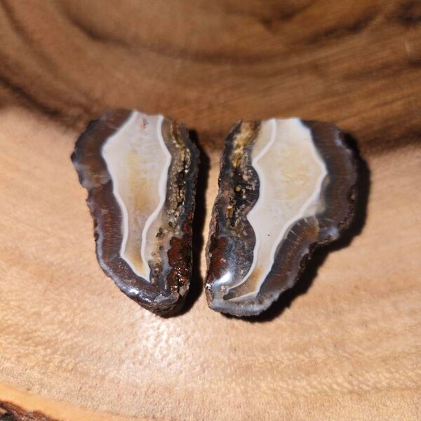 Mock Blue Lightning Stone Half Cut and Resin Enhanced - Etsy