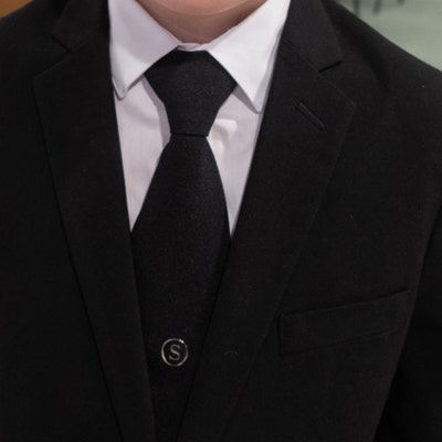 Custom Tie Tack Pin Personalized Infinity Round Silver Color Stainless ...