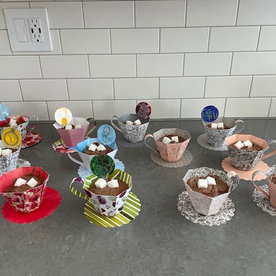 3D Tea Cup SVG, Simple 3D Paper Tea Cup SVG, 3D Teacup Svg, Paper Tea ...