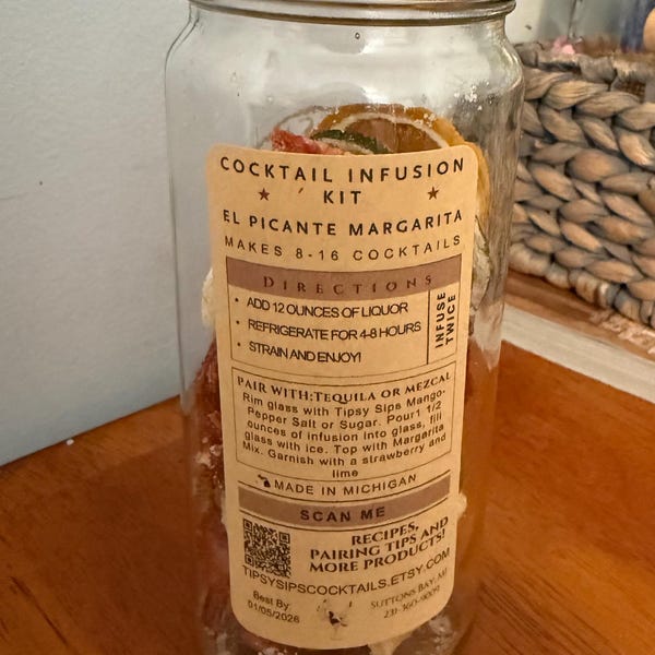 Cocktail Infusion Kit |CUSTOM BIRTHDAY Gift/party Favors | Mojito ...