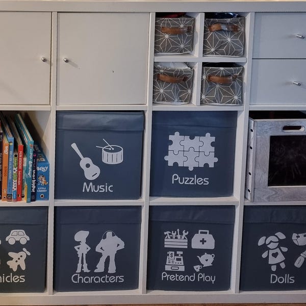 Toy Storage Word Decals | Toy Labels | Self-adhesive Personalised ...