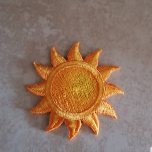 Yellow Sun Tropical Summer Iron on Applique Embroidered Patch - Etsy