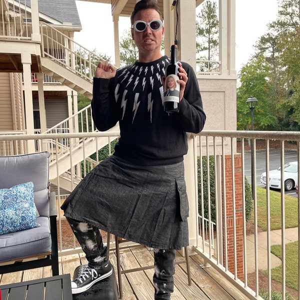 David Rose Inspired Lightning Bolt Knit Sweater - Schitts Creek Costume ...