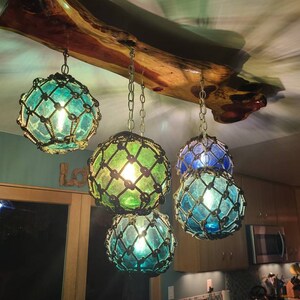 Glass Fishing Float Pendant Light - Etsy