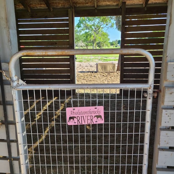 Personalized Horse Stall Emergency Contact Sign | Custom Horse Show ...