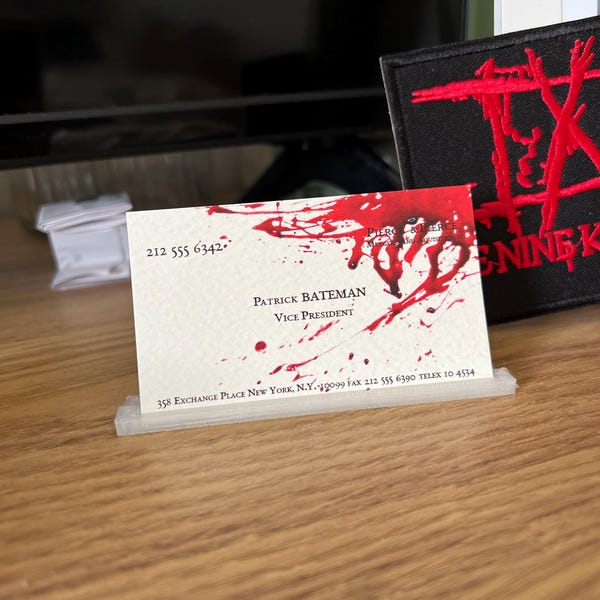 Blood Stained American Psycho Patrick Bateman Business Card - Christian ...