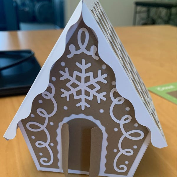 3D Gingerbread House Treat Box, Gingerbread Gift Box SVG Cut File - Etsy