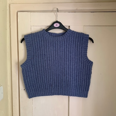 Crochet Ribbed Vest Pattern, Crochet Sweater Pattern, Easy Crochet Vest ...