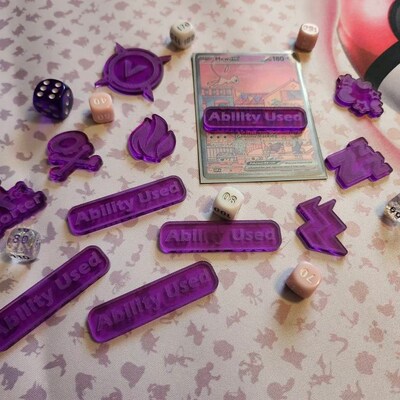 Damage Counters Pokemon TCG Damage Markers, Damage Tokens Lasercut ...