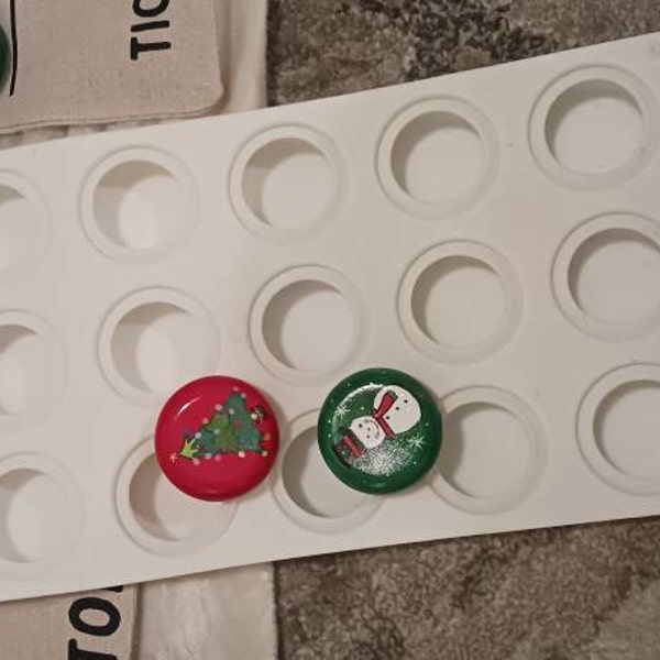 SMALL CIRCLE-15 Cavity Circle Shaped Silicone Mold for Gypsum/cement ...