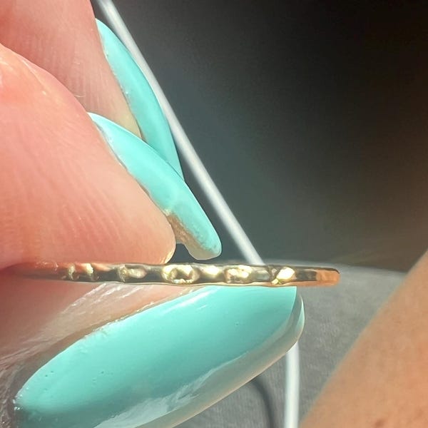 Custom 1 Mm Secret Message Ring, Hidden Quote Jewelry, Initial Ring ...