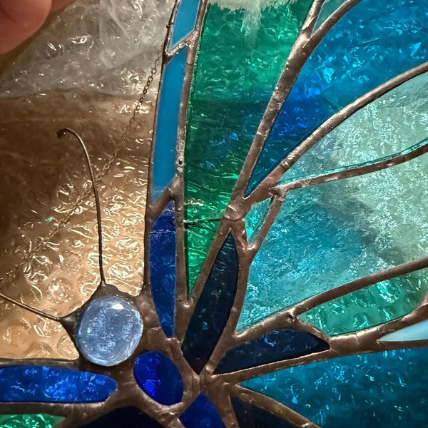 Stained Glass Blue Butterfly 2023 | Handmade Glass Design | Homemade ...