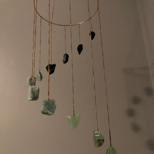 The Rustic Ombre Crystal Mobile - Raw Natural Crystals - Etsy