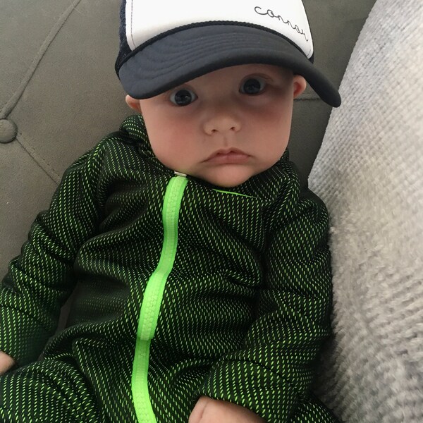 Personalized Infant Trucker Hat, Infant Trucker Hat, Baby Trucker Hat ...