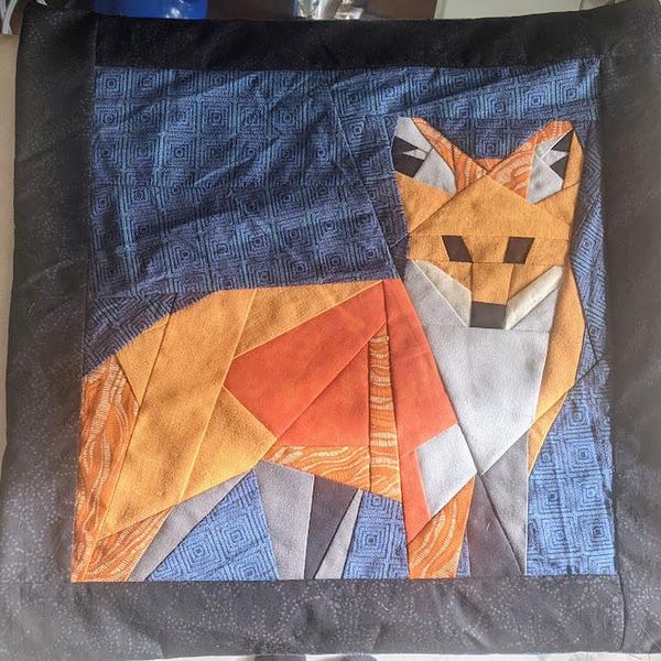 Fox Fpp--woodland and Riverside Animals Series--paper Piecing Quilt ...