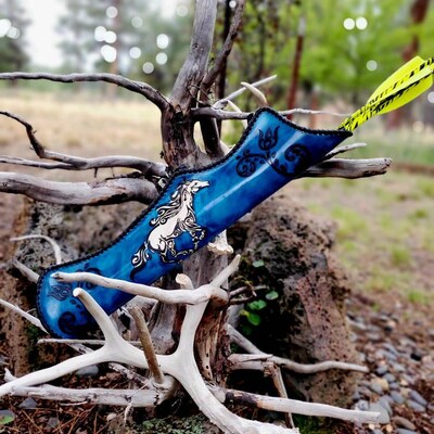 Real Leather Side Quiver With Phoenix Motif / Archer - Etsy