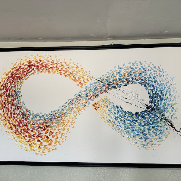 Abstract Painting 55" Infinity Symbol Original Abstract Oil Painting ...