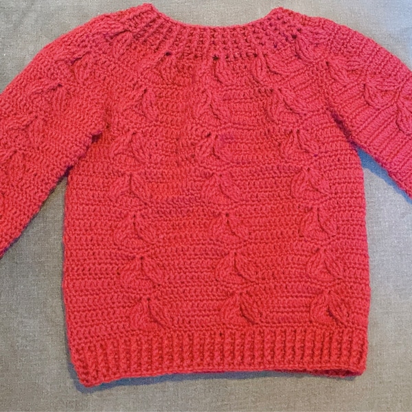 Crochet PATTERN - Magnolia Sweater (child Sizes 6-12m up to 9-10years ...