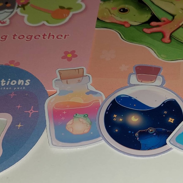 Frog Potions | Frog Sticker | Sticker Pack | Laptop Sticker | Vinyl ...