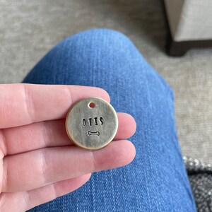 Simple Custom Hand Stamped Dog Tag Dog Tags for Dogs Pet Id | Etsy