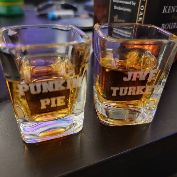 Personalized Square Shot Glass, Custom Engraved Shot Glass, Your Text ...