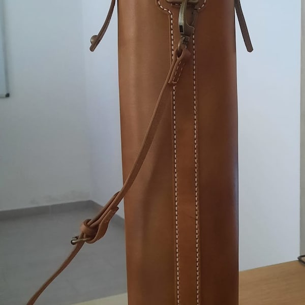 Leather Blueprint Tube PDF Pattern, Leather Map Case for Documents and ...