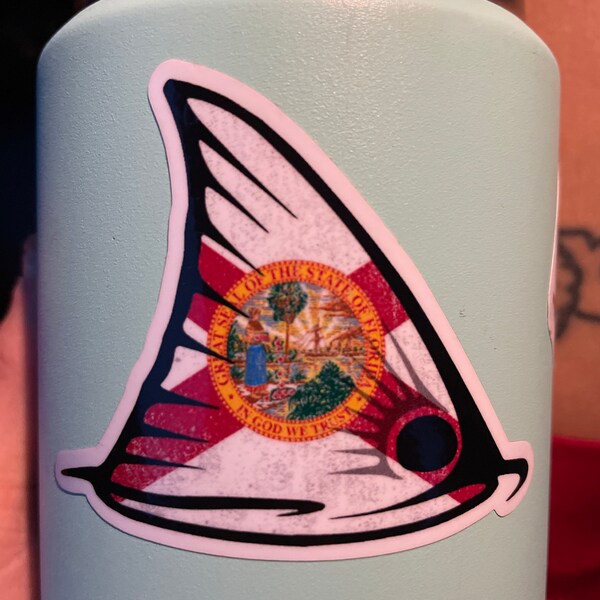 3" Mini Florida Redfish Fin Sticker Red Fish Fishing Cup Laptop Phone ...