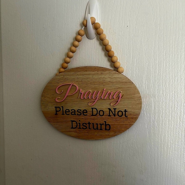 Praying - Please Do Not Disturb Door Hanger - Etsy