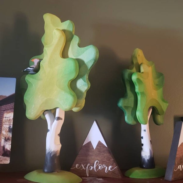Handmade Birch Tree Waldorf Toy | Montessori Inspired Large Wooden Toys ...