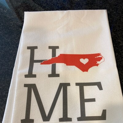 North Carolina State Flour Sack Towel, North Carolina State Tea Towel ...