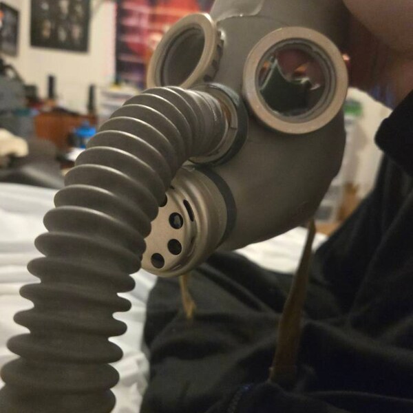 Military Romanian M74 Full Face Gas Mask W 40mm Filter & Carry Bag NATO ...