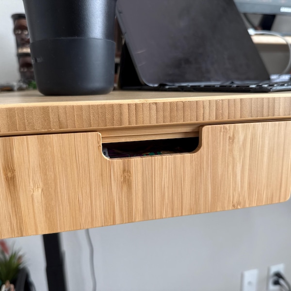 Mobilevision Bamboo Storage Box With Open Front Stackable Bin Organizer ...