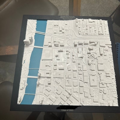 Seattle 3D City Map 3D Printed Buildings Wall Decor Seattle Washington ...