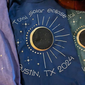Custom Total Solar Eclipse Shirt Path of Totality Shirt Countdown to ...