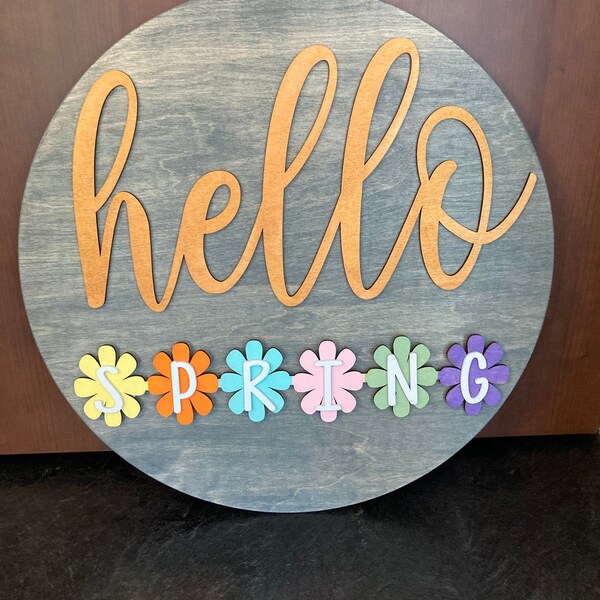 Original Seasonal Interchangeable Hello Sign - Etsy