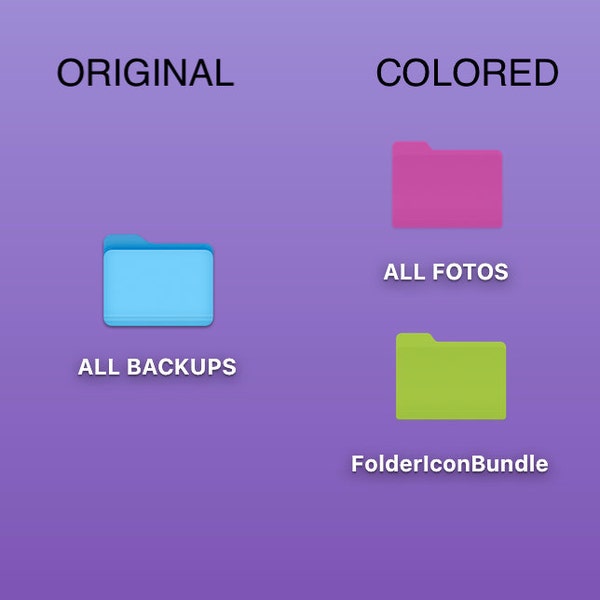 Bright Rainbow Folder Icons | Folder Icon Color Pack | Mac OS Systems ...