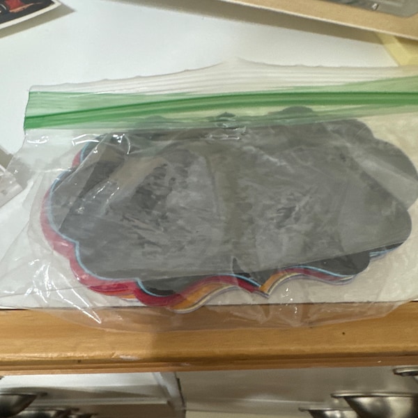 White Label Punchies Shapes Die Cut Pieces Cardstock Great for Stamping ...