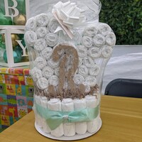 Elephant Diaper Cake Diapers With Safari Theme Centerpiece for - Etsy