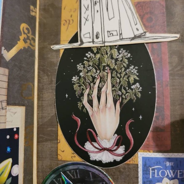 BUNDLE: Dark Cottagecore Sticker Sheets Green Witch Journal Stickers ...