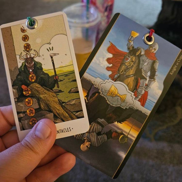 Intuitively Chosen Tarot and Oracle Card Bookmark | Bookish Reader Gift ...