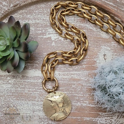 1 FOOT MC72 Hand Made Raw Brass Chain - Etsy