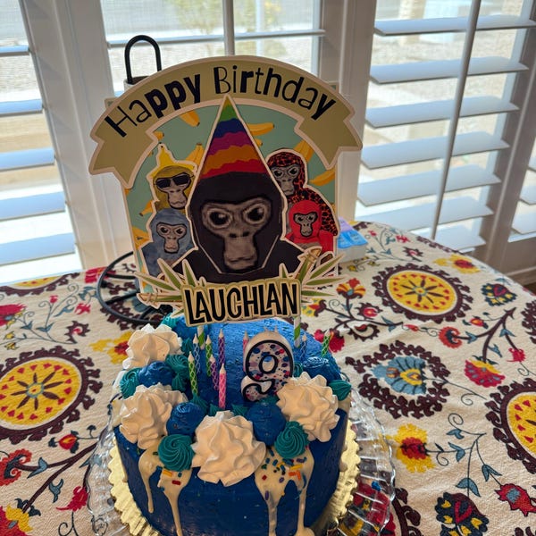 Gorilla Tag Cake Topper, Gorilla Tag Cake, Gtag Cake, Gorilla Tag ...