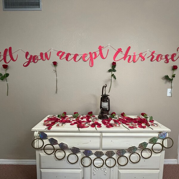 Custom Red Banner, Personalized Banner, Gold Glitter Party Decorations ...