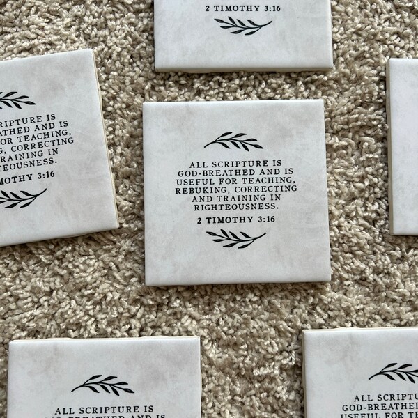 Custom Bible Verse Coasters, Bible Verse, Religious Gifts, Religious ...