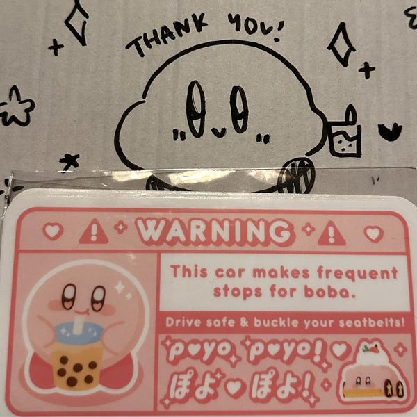 Affirmation Cute Car Warning Sticker | Car Decal, Airbag Label, Pink ...