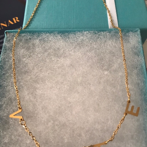 Michelle Obama's Gold Vote' Necklace Custom Made Letter Necklace Custom ...