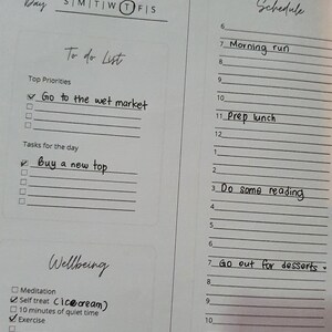 Floral B&W Planner Printable Daily Weekly Monthly Mood - Etsy