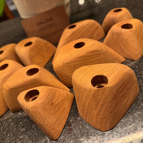 10 Holds for Climbing | Polygon Shape | Wooden Rock Climbing Holds ...