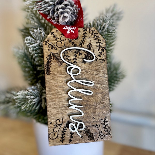 Stocking Tags Laser Cut File, Christmas Stocking Name Tags SVG ...